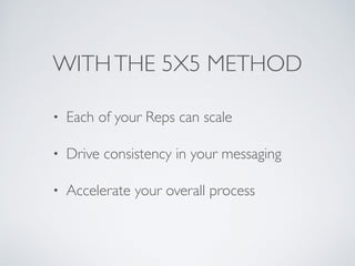 5x5 Method - Drip Campaigns for Salespeople | PPT