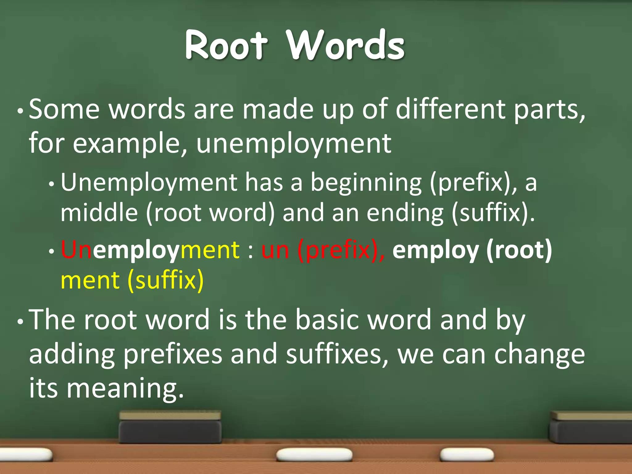 Root word, Prefix and Suffix. | PPTX