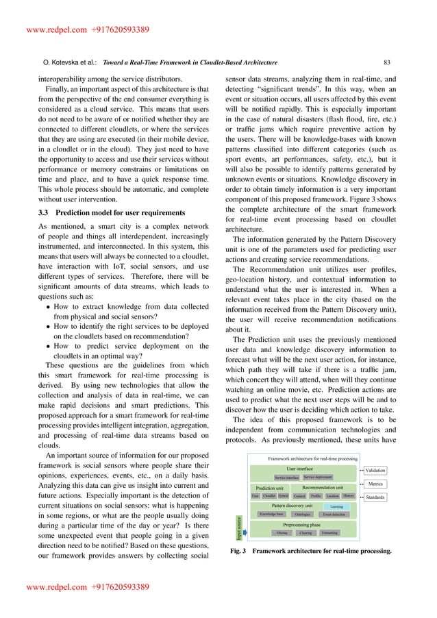 Toward A Real Time Framework In Cloudlet Based Architecture Pdf Cloud Computing Internet