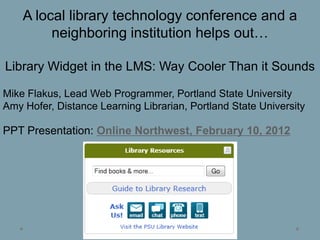 Toward a Sustainable Embedded Librarian Program | PPTX