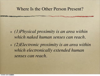 Toward A Taxonomy Of Copresence | PDF