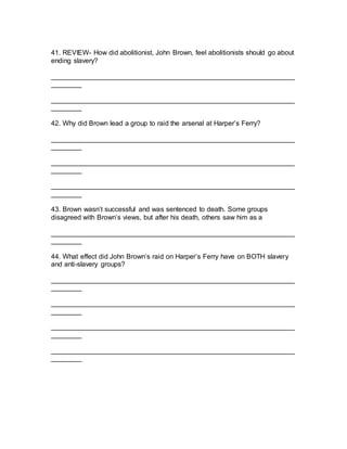 Toward civil war guided notes | PDF