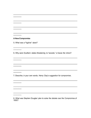 Toward civil war guided notes | PDF