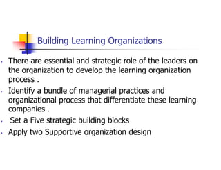 Toward a learning organization | PPT