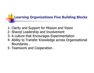 Toward a learning organization | PPT