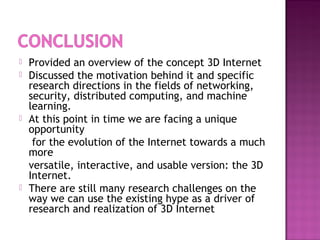 3D INTERNET | PPT