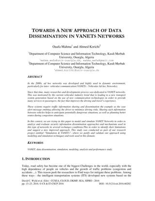 Towards a new approach of data dissemination in vanets networks | PDF