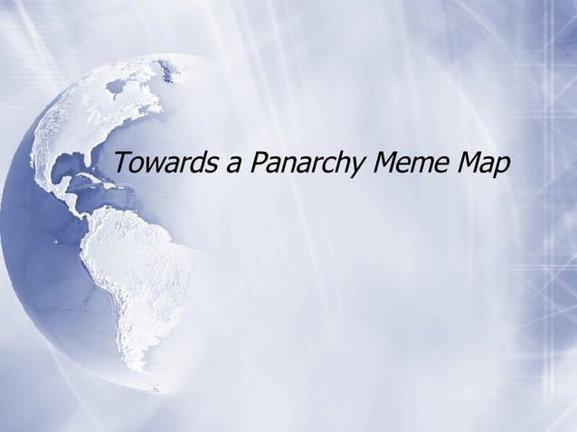 Towards a Panarchy Meme Map | PPT