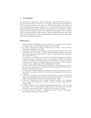 Towards Machine Learning of Motor Skills | PDF