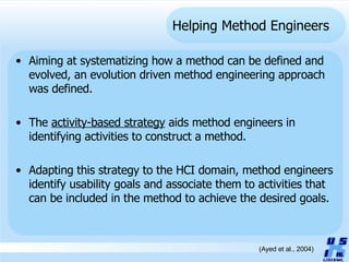 Towards Method Engineering of Model-Driven User Interface Development | PPT