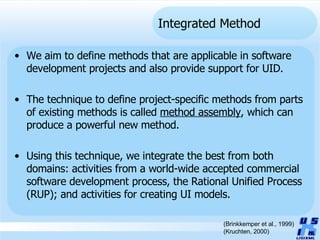 Towards Method Engineering of Model-Driven User Interface Development | PPT