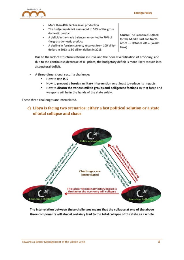 Joussour - Towards a better management of the libyan crisis | PDF