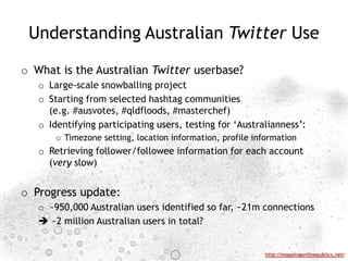 Towards a Comprehensive Picture of the Australian Twittersphere | PPTX