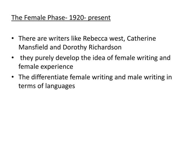 Towards a feminist poetics | PPTX | Books and Literature