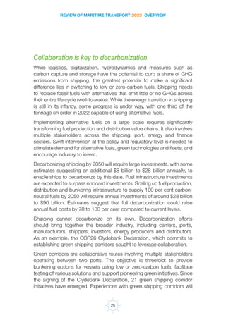 Towards a green and just transition - REVIEW OF THE MARITIME TRANSPORT ...