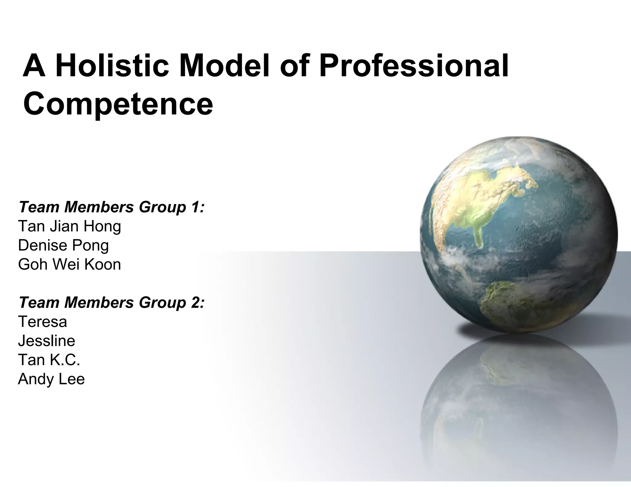 Towards A Holistic Model Of Professional Competence | PDF | Education