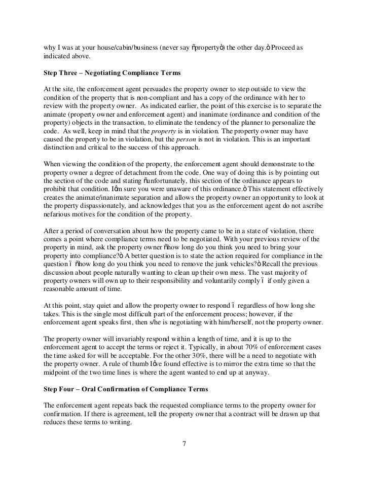 Towards A More Effective Code Enforcement Strategy