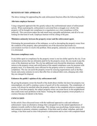 Towards A More Effective Code Enforcement Strategy | DOCX | Home ...