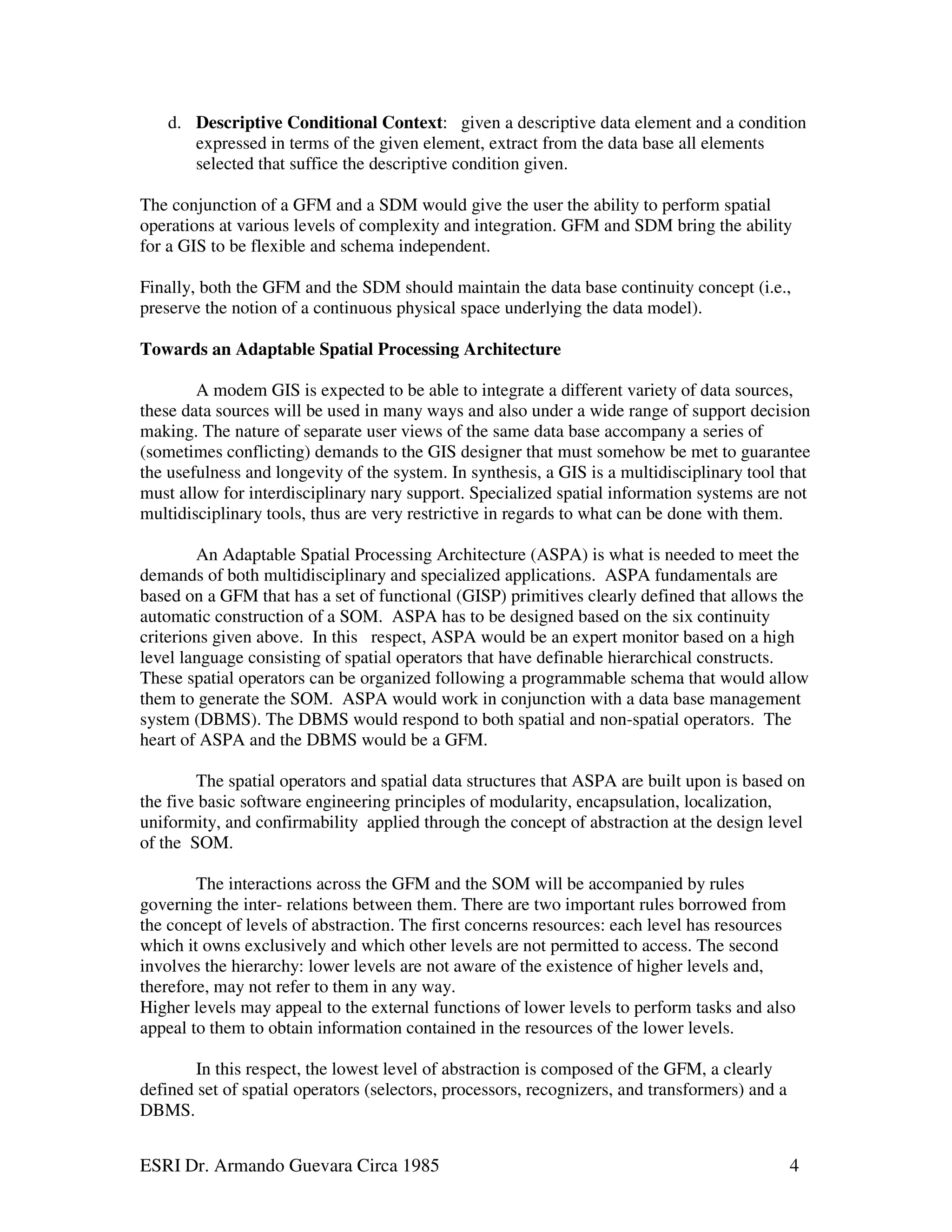 Towards an adaptable spatial processing architecture | PDF