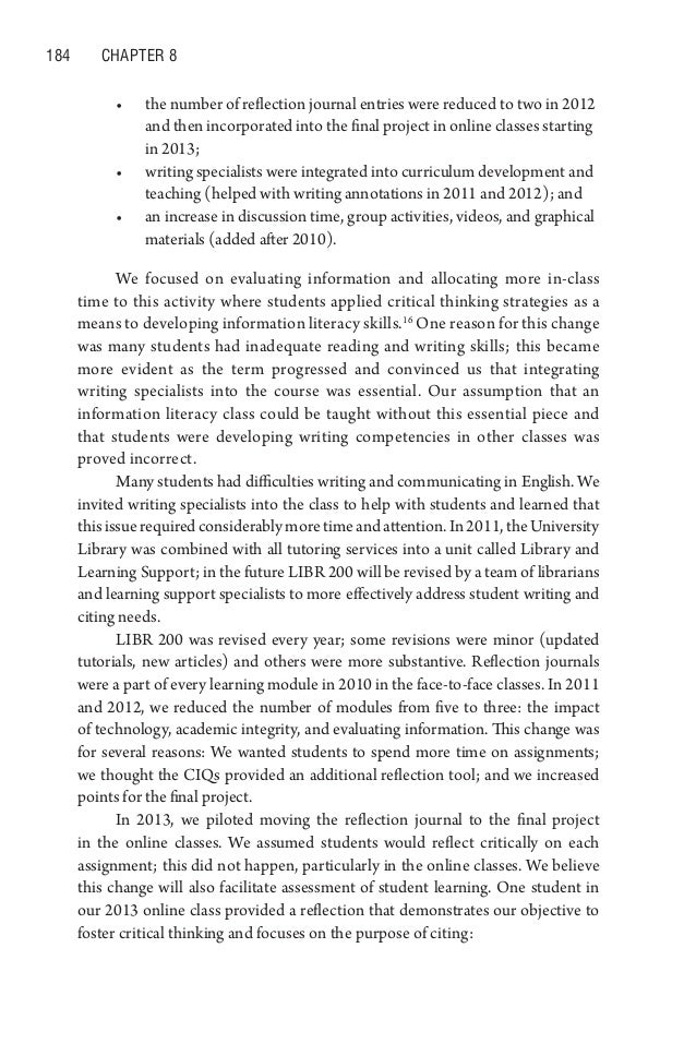 Towards an assumption responsive information literacy curriculum