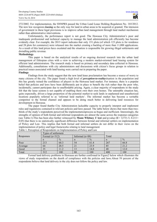 Towards an efficient implementation of the land lease policy of ...