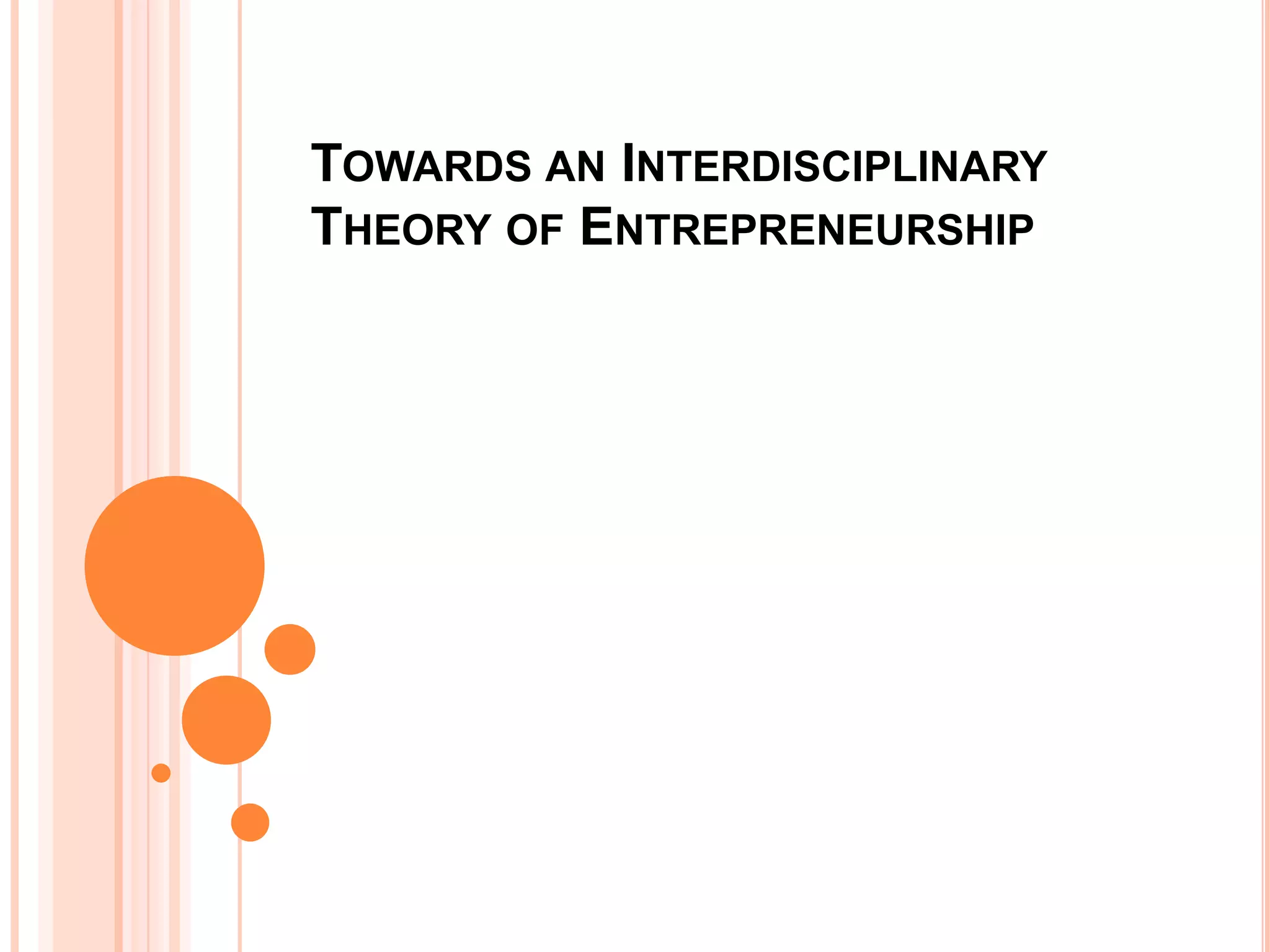 Towards an interdisciplinary theory | PPTX