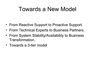 Towards an it support model | PPT