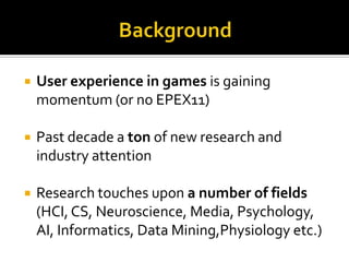 Player Experience Framework | PPTX