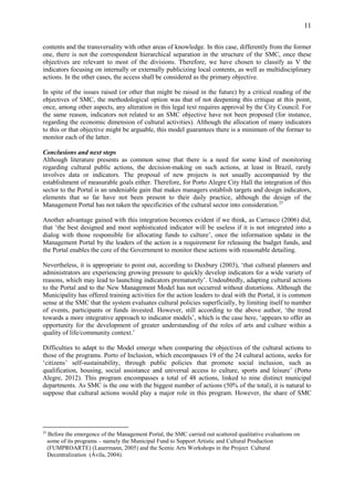 Towards a system of cultural indicators for Porto Alegre public ...