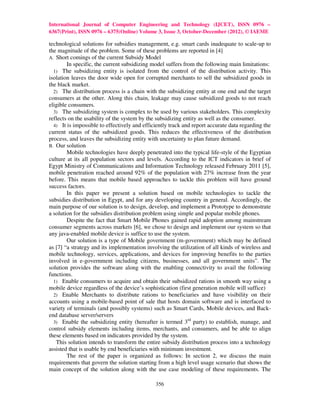 Towards better control over the distribution of subsidized commodities ...