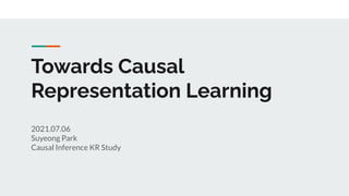 Towards Causal Representation Learning | PDF