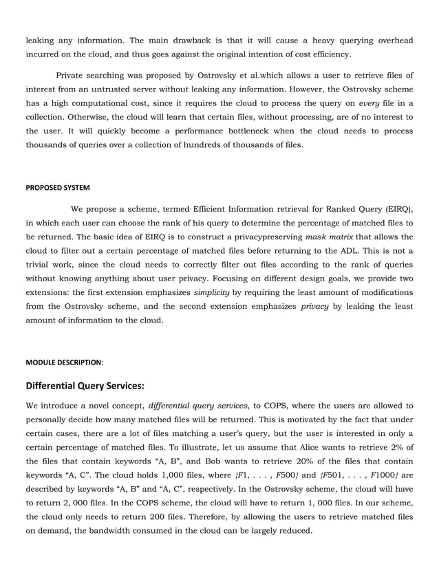Towards differential query services in cost efficient clouds | PDF