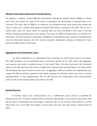Towards differential query services in cost efficient clouds | DOCX