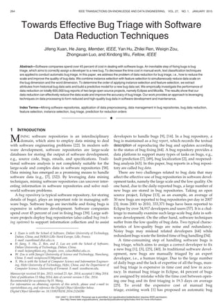 Towards Effective Bug Triage with Software Data Reduction Techniques | PDF