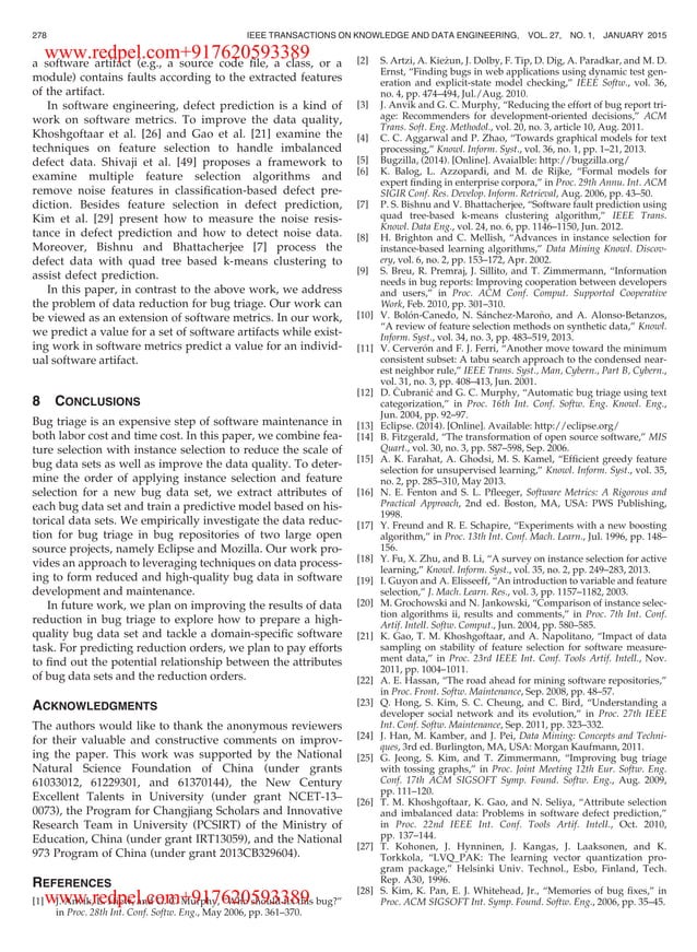 Towards Effective Bug Triage With Software Data Reduction Techniques Pdf