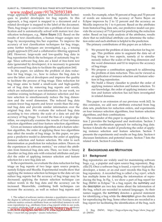 Towards effective bug triage with software data reduction techniques | PDF