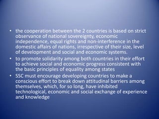 Towards effective south south cooperation | PPTX
