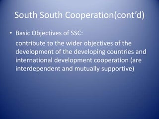 Towards effective south south cooperation | PPTX