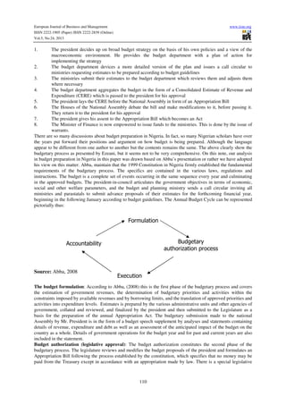 Towards ensuring accountability and control in budgeting process in nigeria | PDF | Business ...