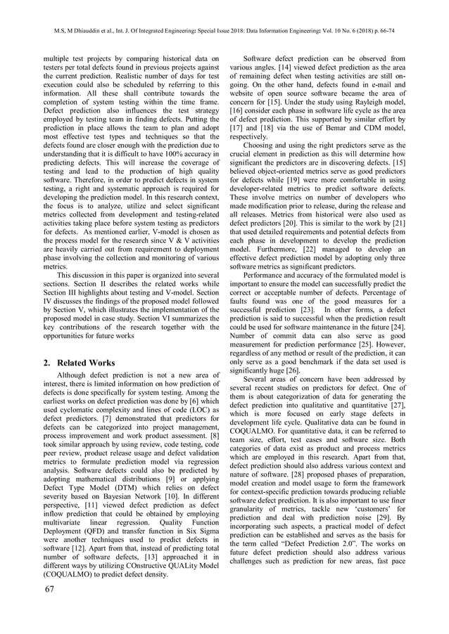 Towards Formulating Dynamic Model For Predicting Defects In System