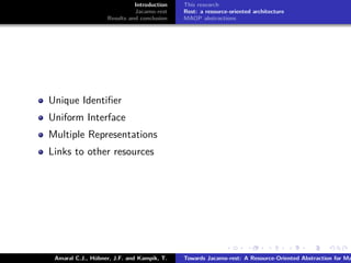 Towards Jacamo-rest: A Resource-Oriented Abstraction for Managing Multi-Agent Systems | PPT