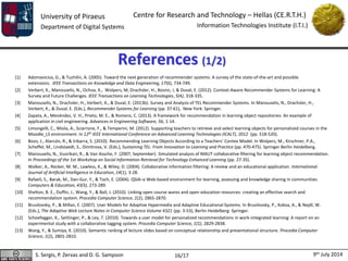 Towards Learning object recommendations based on teachers’ ICT competence profiles | PPTX