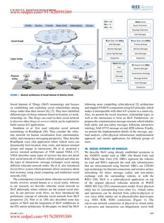 Toward social internet of vehicles concept architecture, and ...