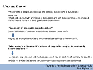Towards a Political Aesthetic of Everyday Life | PPTX