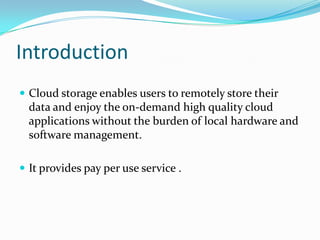 Towards secure and dependable storage | PPT