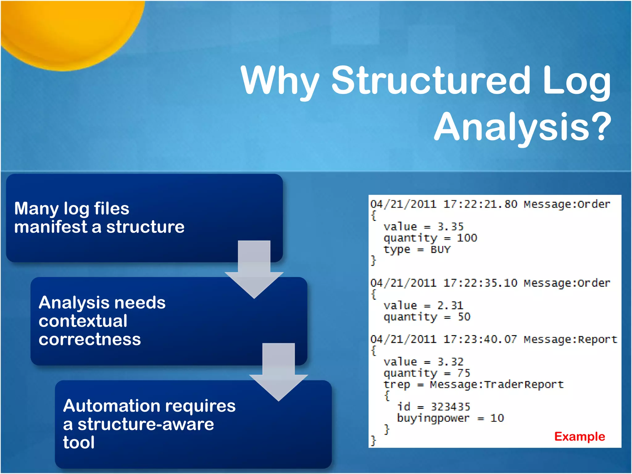 Towards structured log analysis | PPT