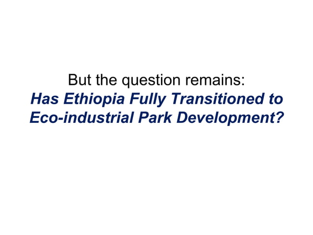 Towards sustainable industrialization the role of eco-industrial parks ...