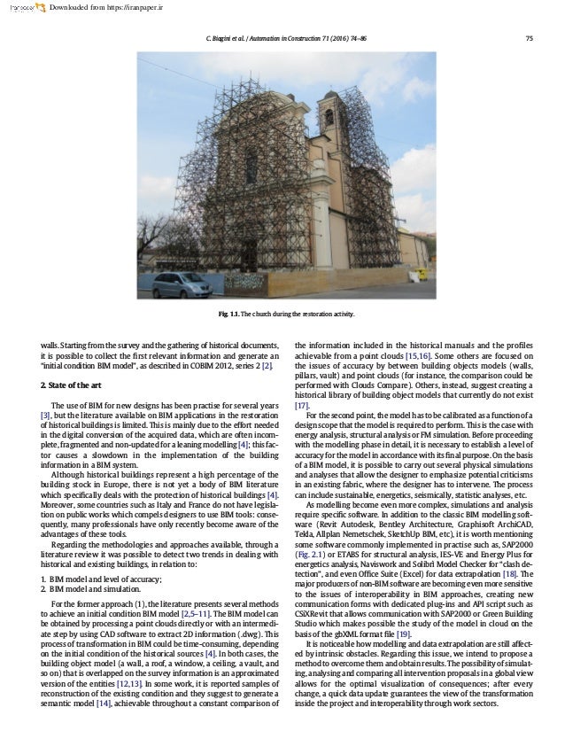 Towards the BIM implementation for historical building restoration ...