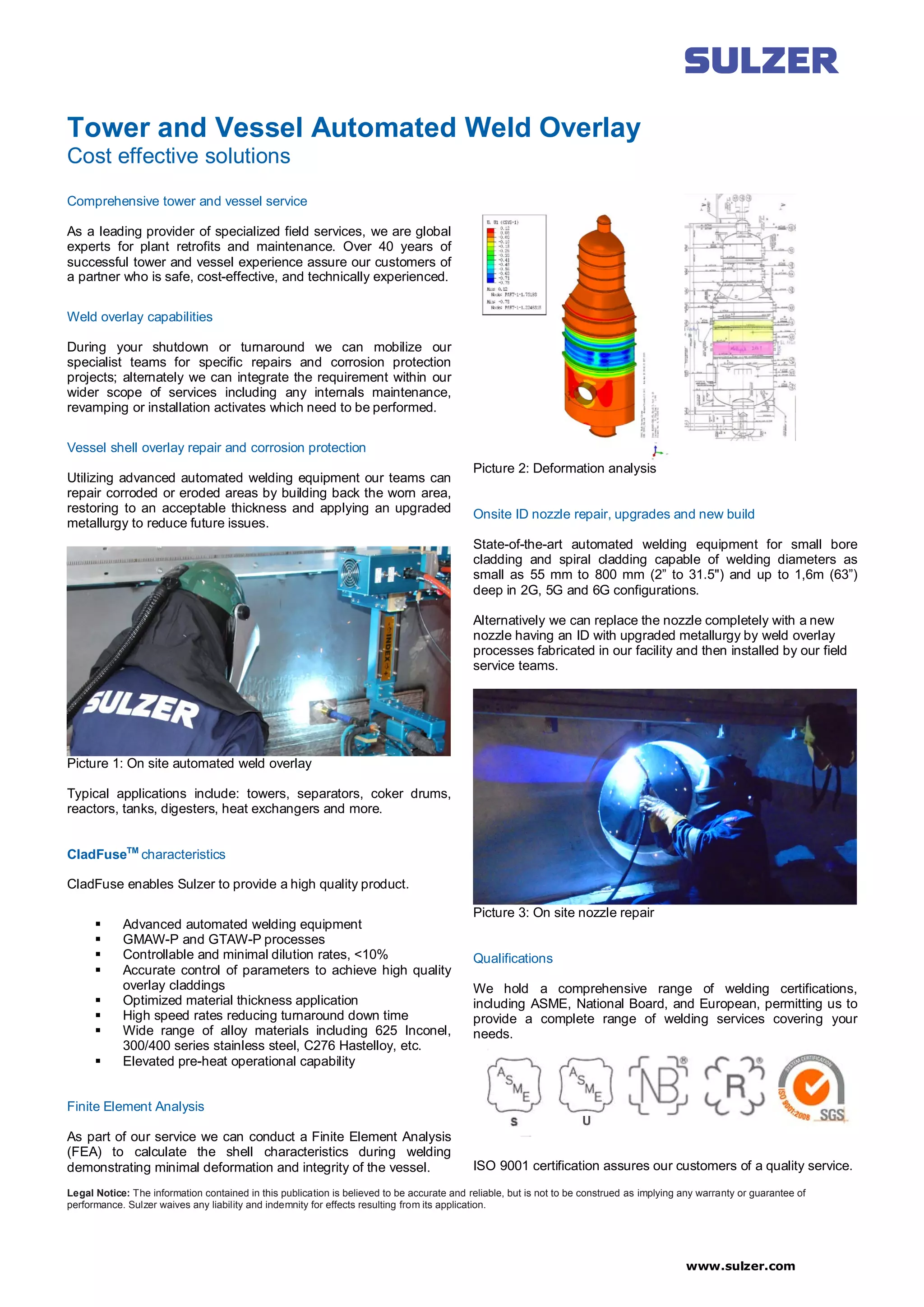 Tower and vessel weld overlay | PDF