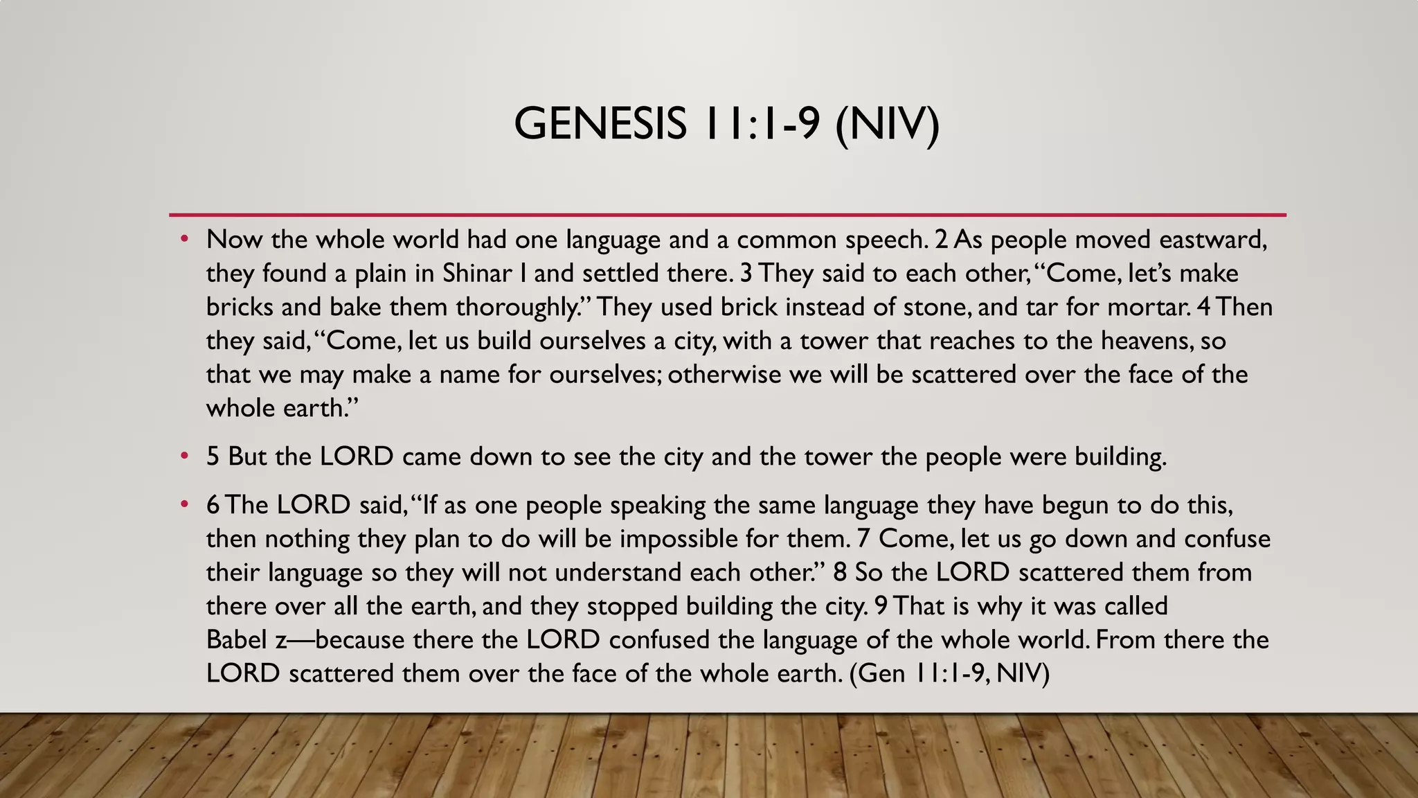 Tower of Babel (Genesis 11:1-9) Bible Study | PDF